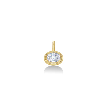 Molten Solitaire Charm - Oval – AMANDA PEARL
