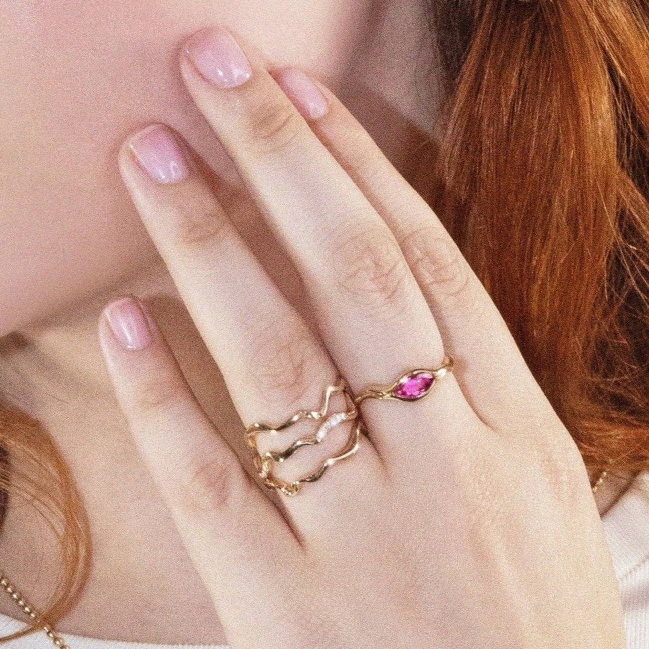 Ripple Ring - Plain – AMANDA PEARL